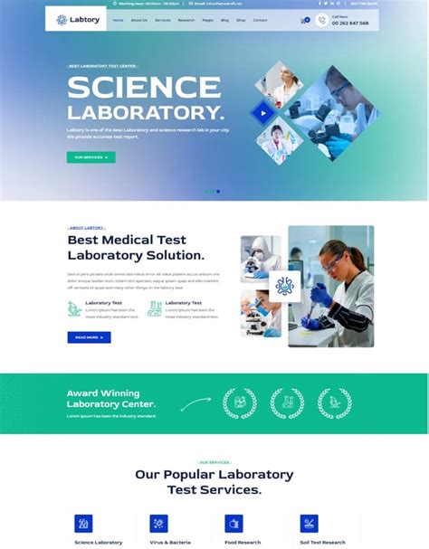 labtory laboratory and science wordpress theme wp themes ft news
