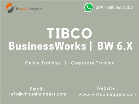 tibco businessworks bw 6 x online training information