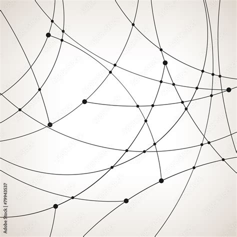 Geometric Vector Pattern Curves And Nodes Stock Vector Adobe Stock