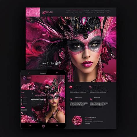 Landing Page Template Layout Of Costume Party Premium Ai Generated Image