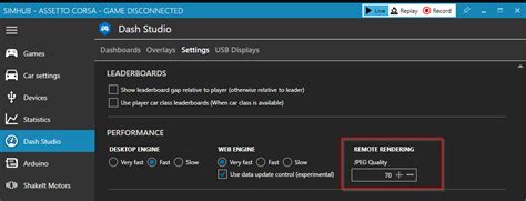 Dashstudio Remote Rendering SHWotever SimHub Wiki GitHub
