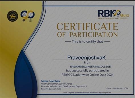 Continuouslearning Finance Rbi Praveen Joshva