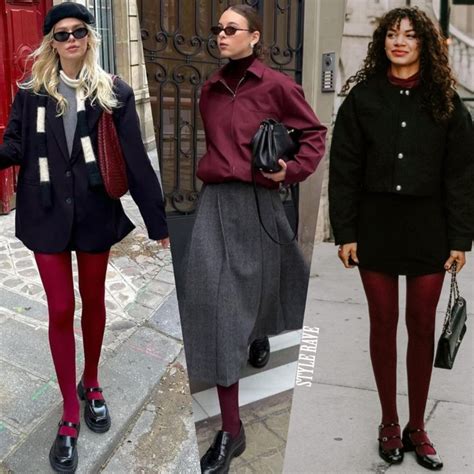 Burgundy Tights Are Back Heres How To Wear Them This Season