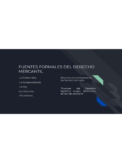 Fuentes Formales Del Derecho Mercantil Pdf