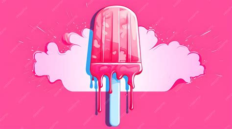 Premium Ai Image Vibrant Illustration Of A Popsicle With Melting Drips