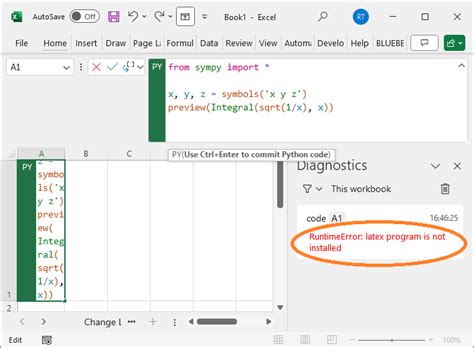 Render Latex Math In Excel Using Python In Excel Stack Overflow