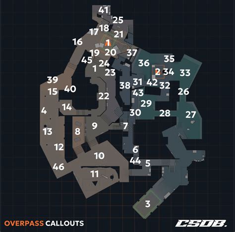 All CS CSGO Callouts Numbered Maps CSDB