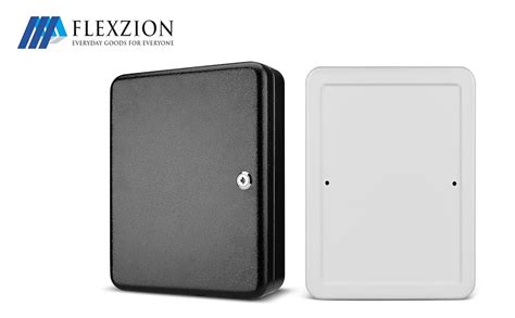 Flexzion Key Cabinet Key Lock Box Wall Mount With Key Holder Organizer Locker Case Colored