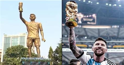 Messi India Tour Lionel Messi Remotely Unveils Statue In Kolkata The