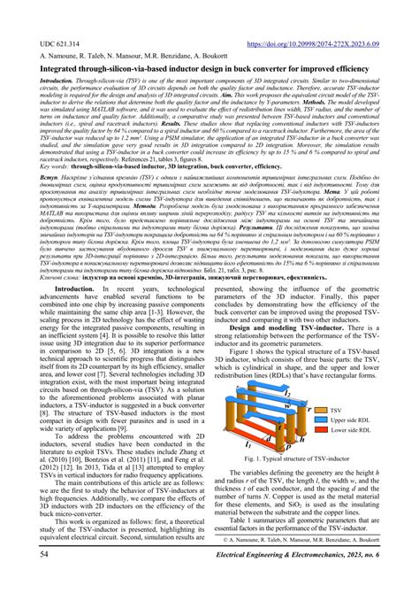 Pdf Integrated Through Silicon Via Based Inductor Design In Buck Converter For Improved Efficiency