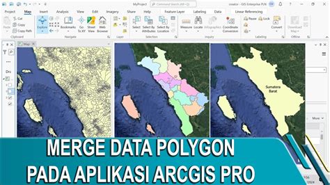 Merge Data Polygon Arcgis Pro Menggabungkan Beberapa Data Polygon Edit Merge Youtube