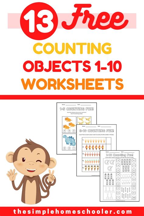 Counting 1 10 Worksheets Free