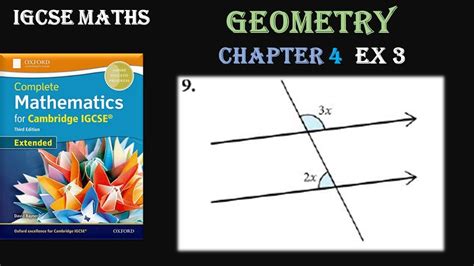 Geometry Finding The Angles Chap 4 Ex 3 Q 9 Cambridge Mathematics Igcse Extended David Rayner