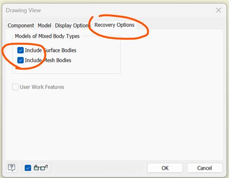solved weird bug of missing bodies on assembly drawing autodesk