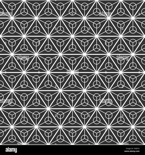 Abstract Seamless Pattern Of Triangles Divided Into Three Equal Parts