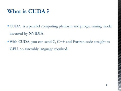 PPT CUDA GPU Programming PowerPoint Presentation Free Download ID 2084714