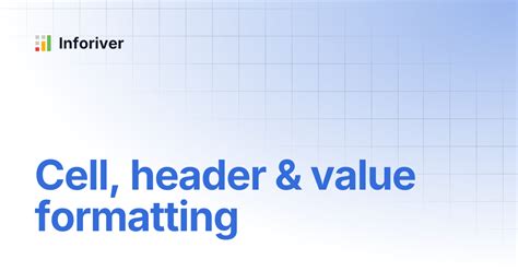 Cell Header And Value Formatting Inforiver