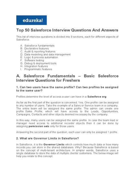Top 50 Salesforce Interview Questions And Answers Edureka Pdf Web
