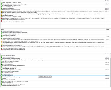 Veeam Snapshot Issue ﻿ Windows Server 2012