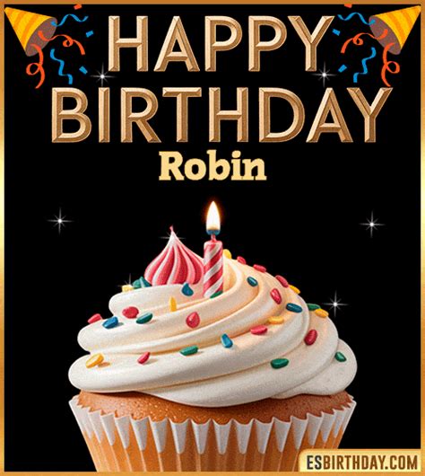 Happy Birthday Robin  🎂 Animated Images Wishes And Music 【27 S】