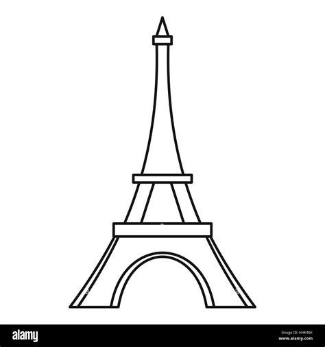 Eiffel Tower Icon Outline Style Stock Vector Image Art Alamy