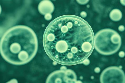 Divisão Celular Ou Conexão De Bactérias Foto Premium