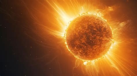 Premium Photo Magnetic Storms From The Sun Sun Burst Of Rays In Space