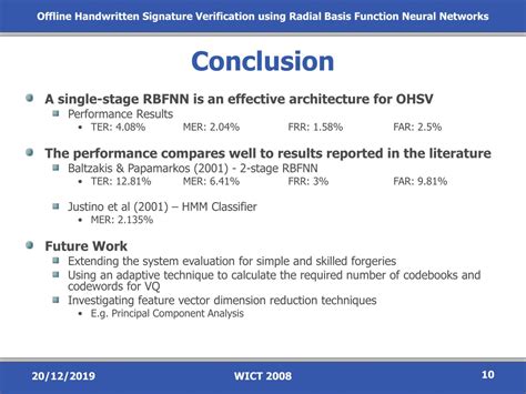 ppt offline handwritten signature verification using radial basis