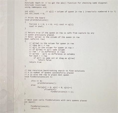 Solved Eight Queens Problem Place Queens On A Chessboard Chegg Com