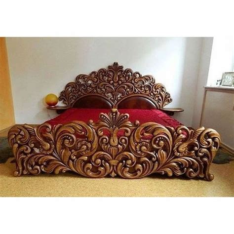 Brown Teak Wood Bed At ₹ 79000piece Halalpur Saharanpur Id