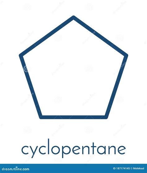 Cyclopentane Cycloalkane Molecule Used In Refrigerators And Freezers