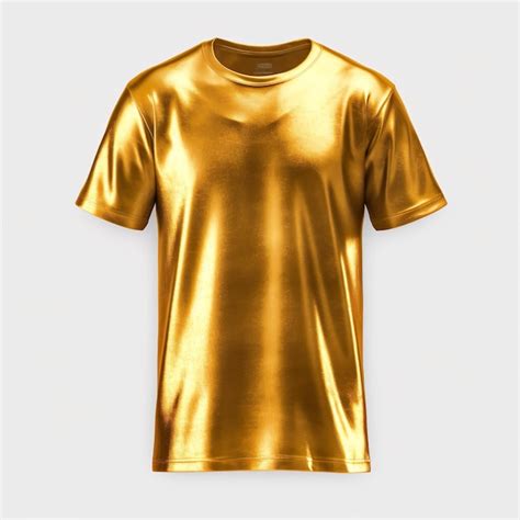 Premium Ai Image Gold Tee Shirt Blank
