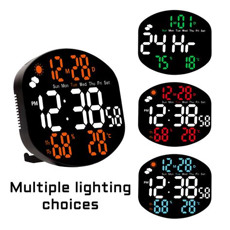 Wholesale 3816l Large Led Wall Clock Weather Forecast With Calendar