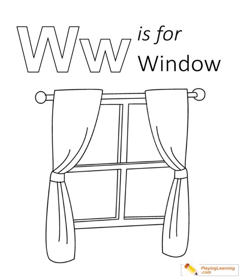 Window Coloring Page Sketch Coloring Page