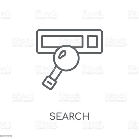 搜索線性圖示現代大綱搜索標誌概念在白色背景從程式設計彙集向量圖形及更多互聯網圖片 互聯網 器材 圖示 Istock
