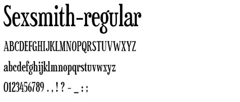 sexsmith regular font basic serif
