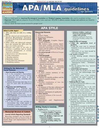 Apa Mla Guidelines By Thomas Smith Goodreads