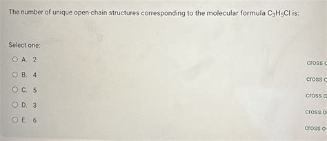 Solved The number of unique open-chain structures | Chegg.com