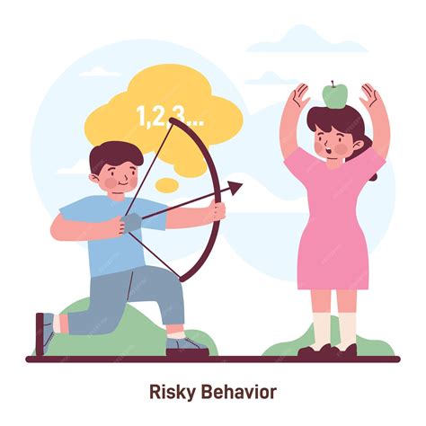 Adhd 증상으로서의 위험한 행동 주의력 결핍 과잉 행동 프리미엄 벡터