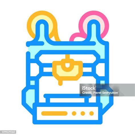 더블 압출기 3d 프린터 색상 아이콘 벡터 일러스트레이션 0명에 대한 스톡 벡터 아트 및 기타 이미지 0명 건강관리와 의술 배경 주제 Istock