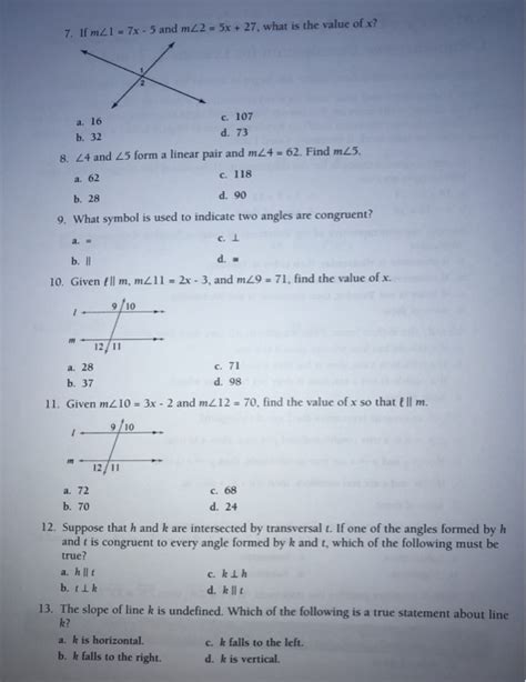 Solved 7 If Mli 7x 5 And Ml2 5x 27 What Is The Value