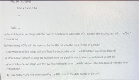 consider the 5 stage risc pipeline below it includes
