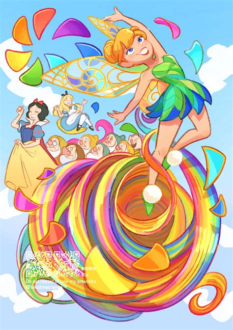 Snow White Tinker Bell Alice Bashful Dopey And 5 More Snow White And The Seven Dwarfs And