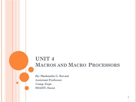 Macros And Macro Processors Ppt Download