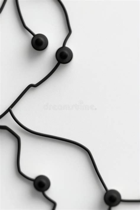 This Design Showcases Abstract Black Circuit Like Lines Emanating On A