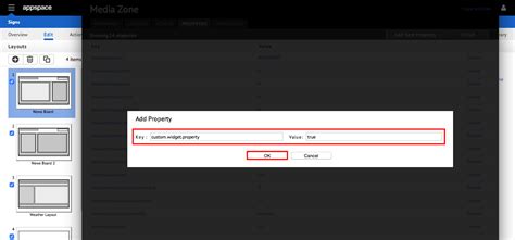 Configuring Widget Properties Signs V Documentation