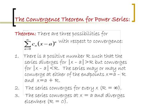 PPT AP Calculus BC Chapter Infinite Series Radius Of Convergence PowerPoint