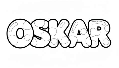 Oskar Bubble Letters Coloring Page Free Pdf Colorazen