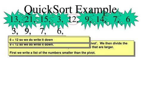PPT QuickSort Example PowerPoint Presentation Free Download ID