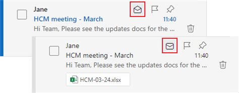 Read and Unread email messages - Microsoft Outlook 365